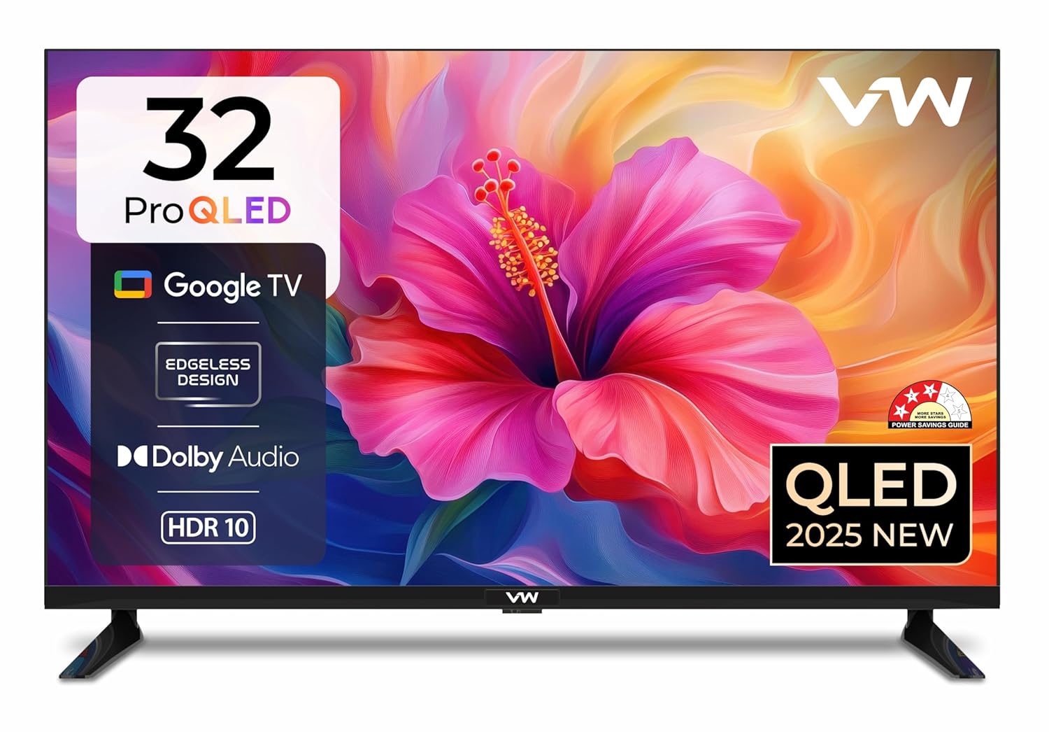 VW 80 Cm (32 Inches) Pro Series HD Ready Smart QLED Google TV VW32GQ1